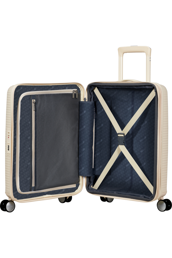 SoundBox 55cm Cabin luggage Beige | American Tourister Austria